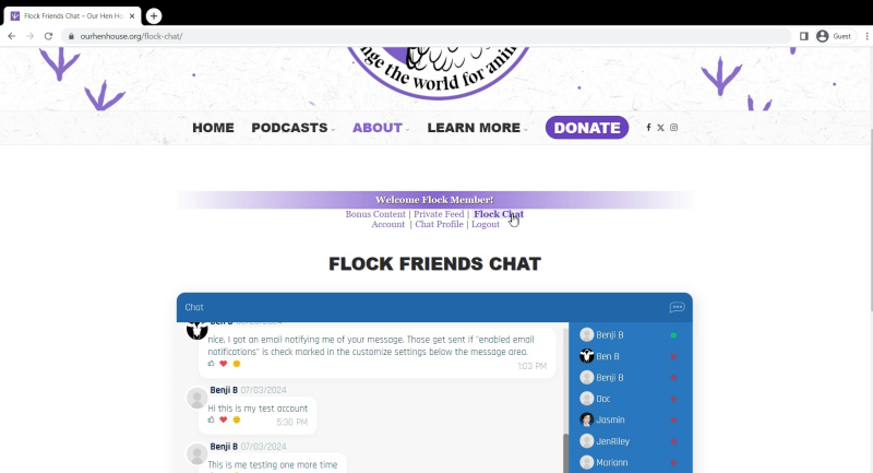 Flock Friends Chat Tutorial – Our Hen House
